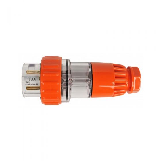 Tesla 3 Round Pin 32A Single Phase IP66 Plug | PowerTranz