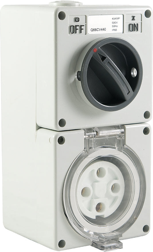 4 Pin Switch Socket Outlet | Round Pin Socket - PowerTranz