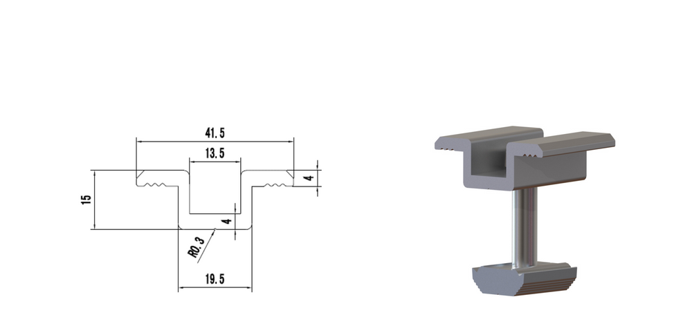 Antai Mid Clamp 35/40mm for Solar Mounting | PowerTranz