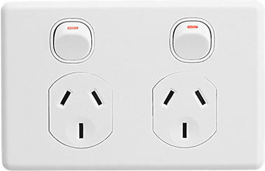 Clipsal 10A C2000 Double Powerpoint – White | PowerTranz